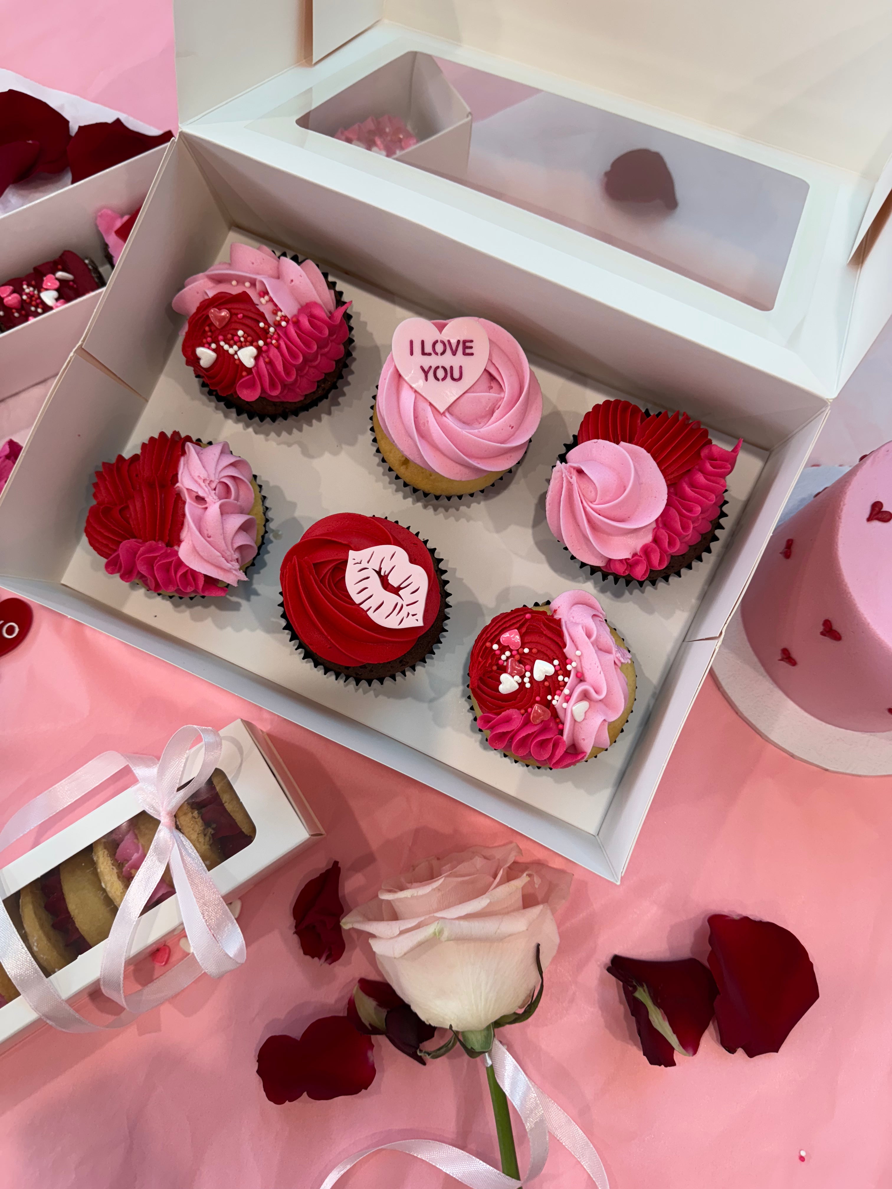 Valentine's Day Cupcakes 6 Pack – Sweet Treats by Rhi